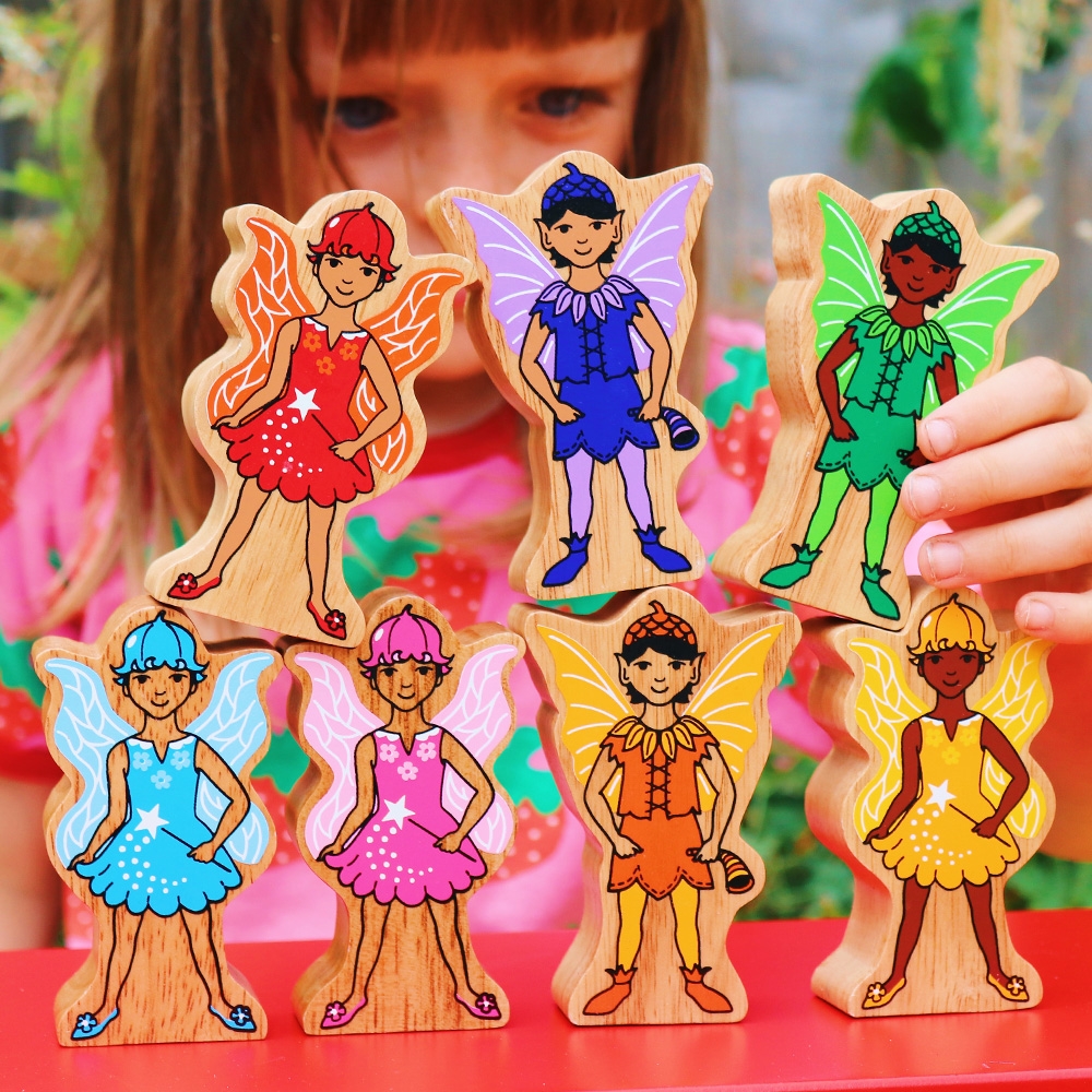 Wooden Rainbow Fairy Toy Playset | Fair Trade