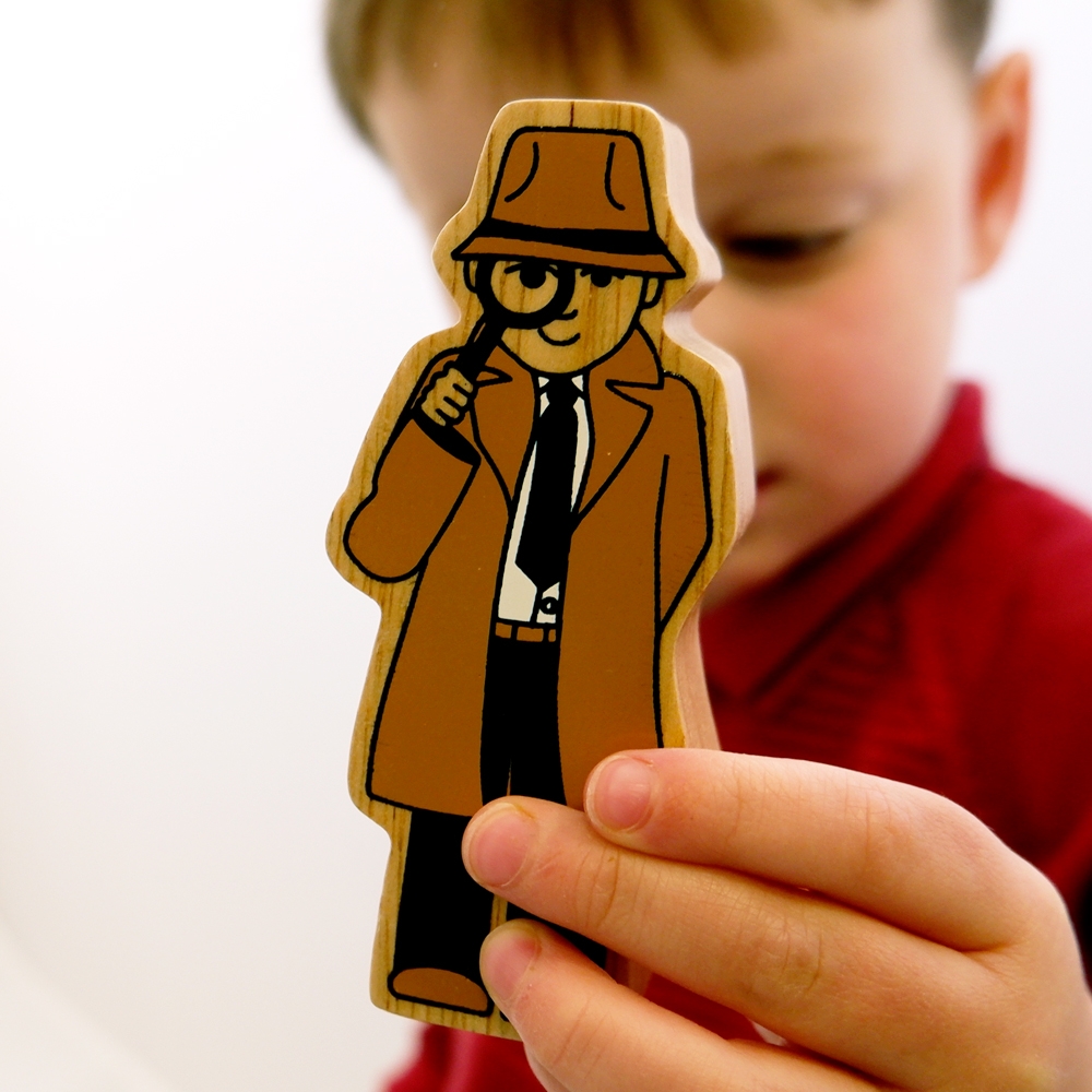 Wooden Detective Toy Figure | Fair Trade