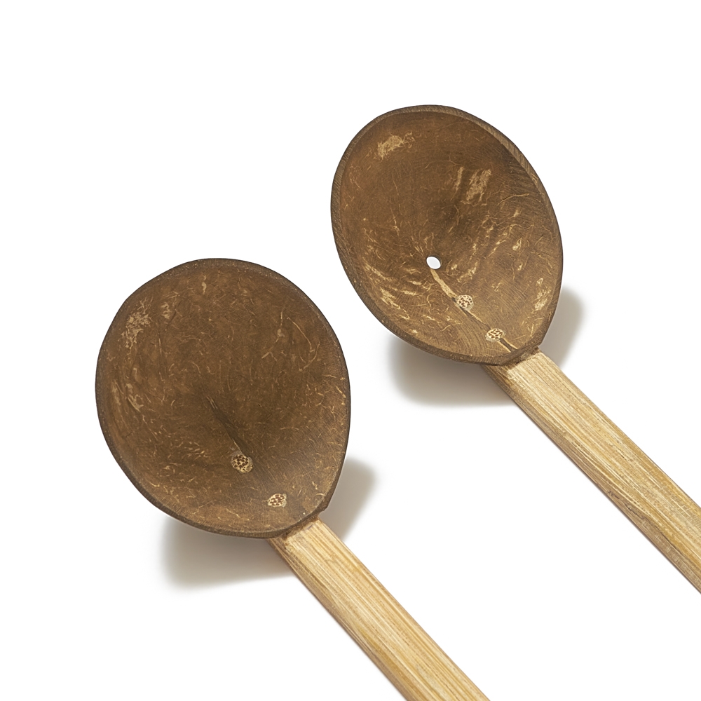 Utensil Playset, Coconut Shell, Plastic Free, Fair Trade