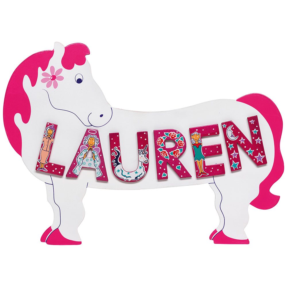 Wooden Alphabet Pink Fairytale Letter L | Fair Trade