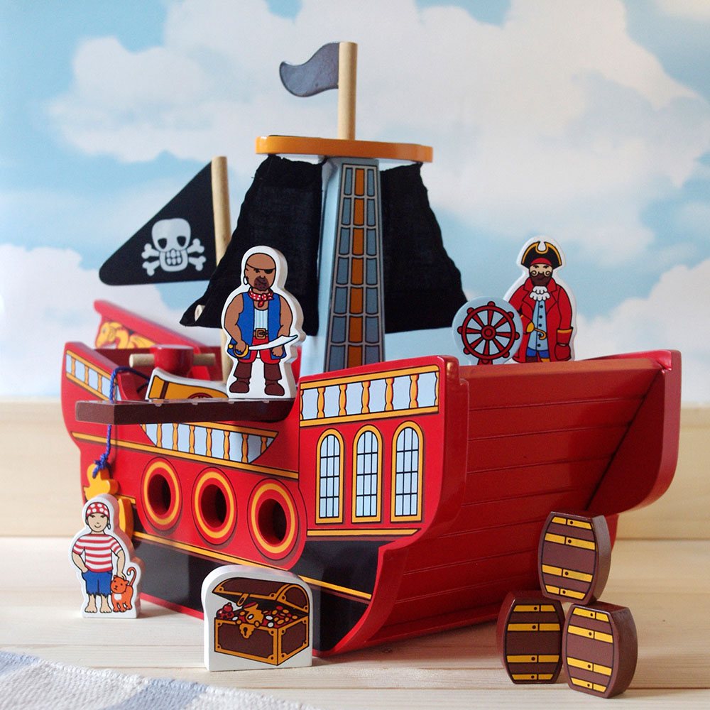 Wooden Toy Pirate Ship | Fair Trade