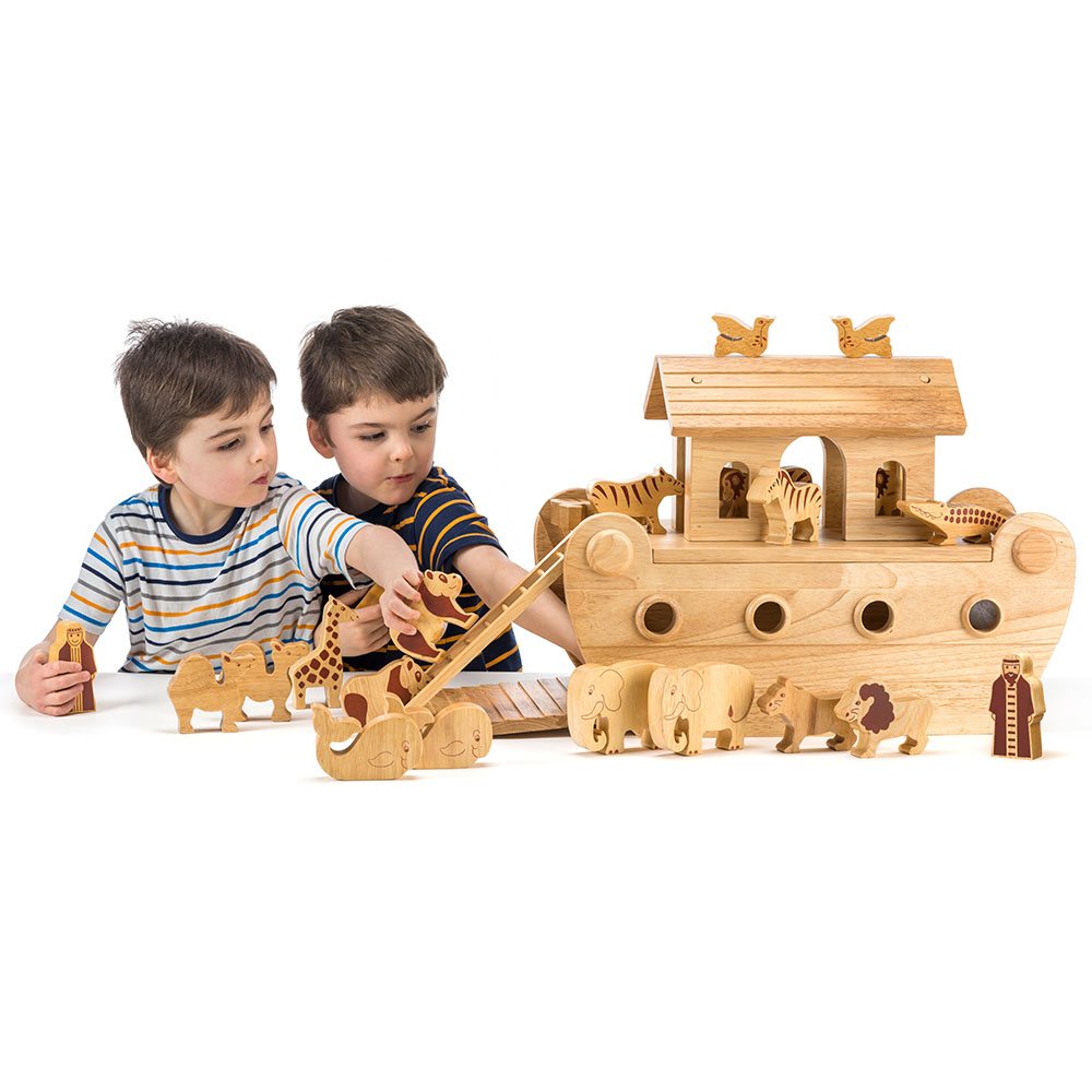 Wooden Deluxe Natural Noah'S Ark Toy | Fair Trade