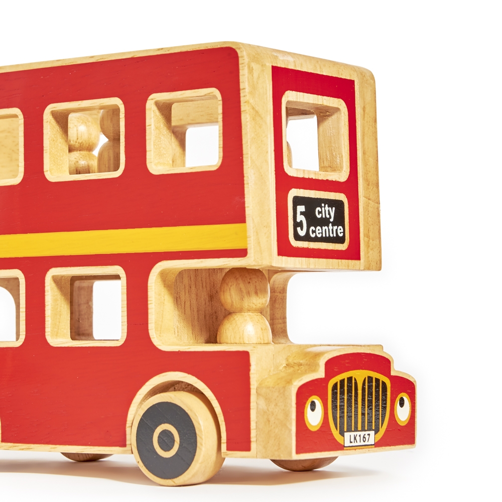 Wooden Toy City Bus Playset | Fair Trade