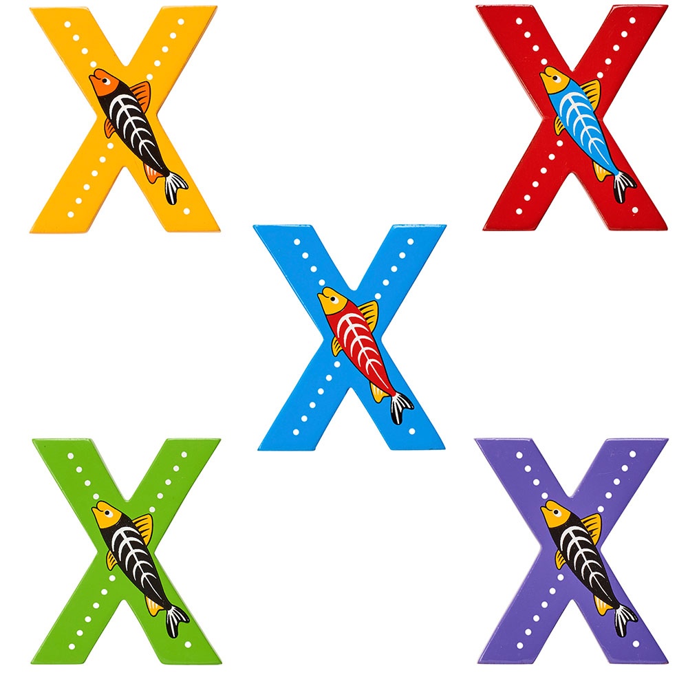 Painted Wooden Animal Alphabet Letter X | Fair Trade