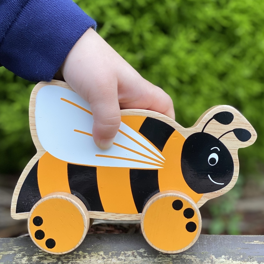 Wooden Toy Bee Push Along Toy | Fair Trade