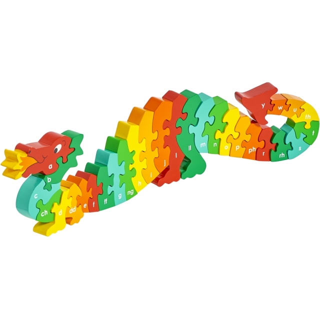 Wooden Welsh Dragon a-y Alphabet Puzzle | Fair Trade Toy