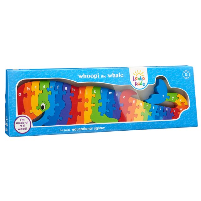 Wooden Whale a-z Alphabet Jigsaw Puzzle | Fair Trade Toy
