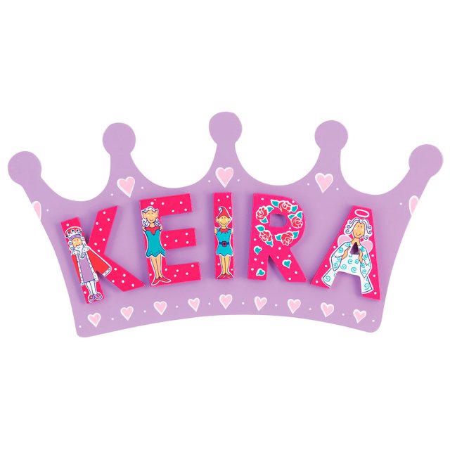 Wooden Alphabet Pink Fairytale Letter K | Fair Trade
